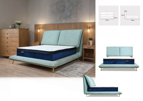 Sandory Easy Clean Fabric Bed Frame | Mixhome Design