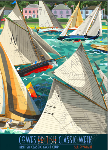 Cowes British Classics Week - Sue Stitt | Seaview Art Gallery