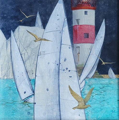 Sails and Seagulls - Daphne Ellman SWA | Seaview Art Gallery