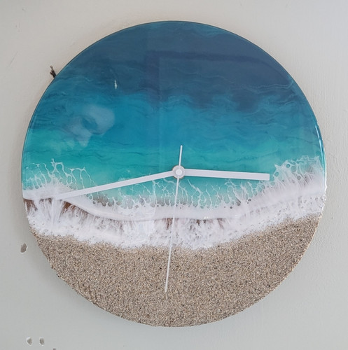 Sands of Time - clock 2 - Caroline Ratcliffe | Seaview Art Gallery