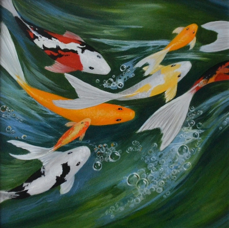 Koi Series I by Leanne Courtney Crowe | Seaview Art Gallery