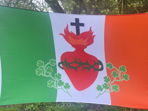 Irish flag | Sacred Heart flag - 5ft x 3ft | Irish Nuntii