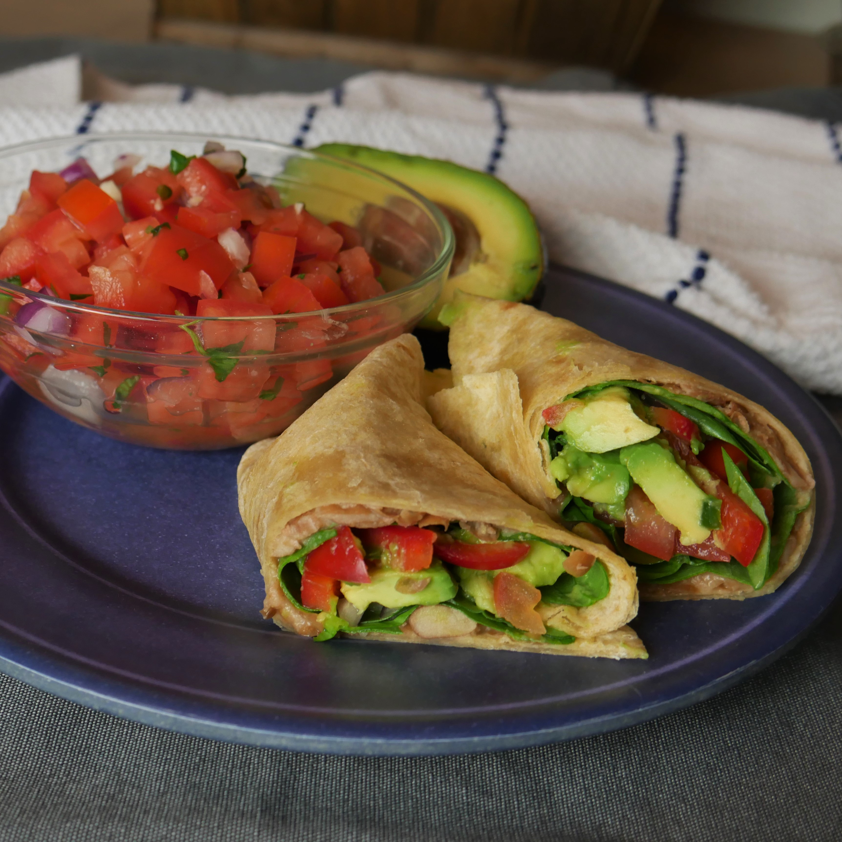 Quick Bean Veggie Wraps