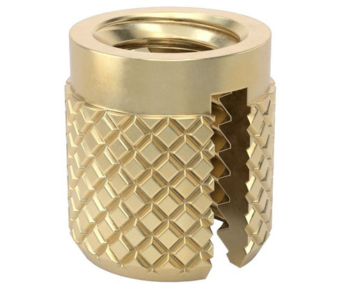 Brass Screw Inserts for Plastic, 8-32 Thread Size, 1/4" Installed ...