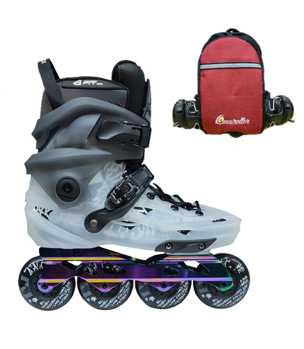 Patines Freeskate Black FSK92 Tornasol Transparente C/Mochila Gratis ...
