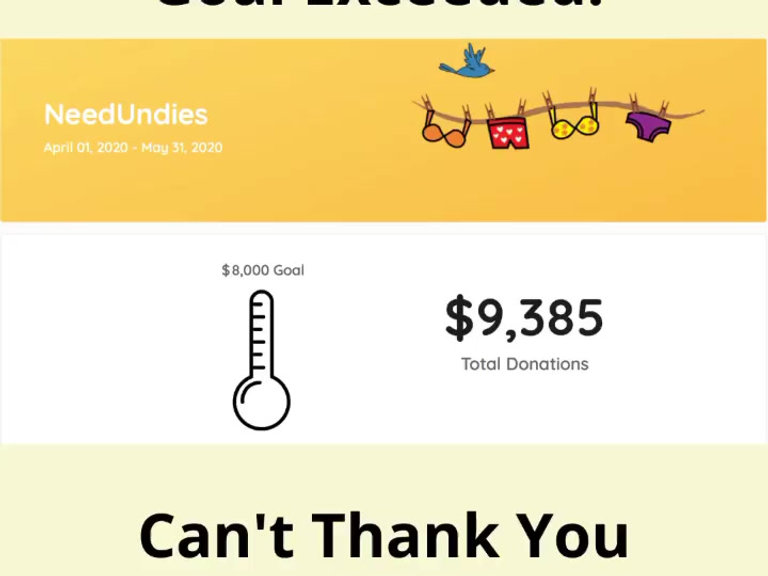 NeedUndies Campaign #CovidCantStopGOOD