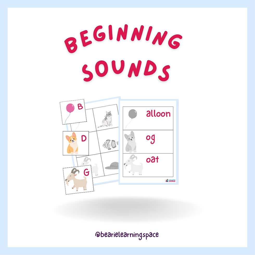 Identifying Beginning Sounds | Bearie LearningSpace