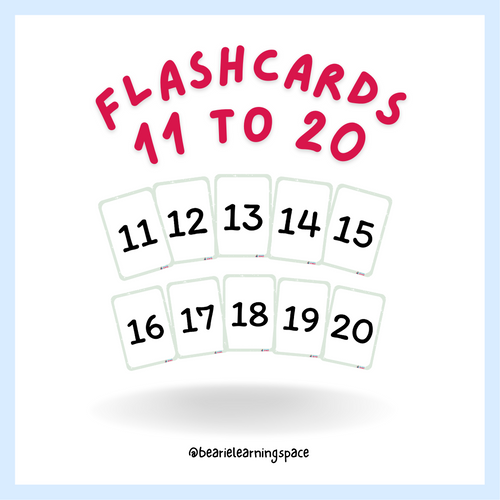 Matching Number Cards - 11 to 20 | Bearie LearningSpace