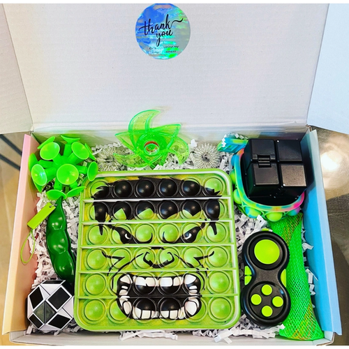 Hulk Inspired pop it fidget box | StoryBrookeAdventure