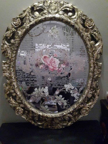 Vintage Ornate Embellished Mirror | Fleurtopia