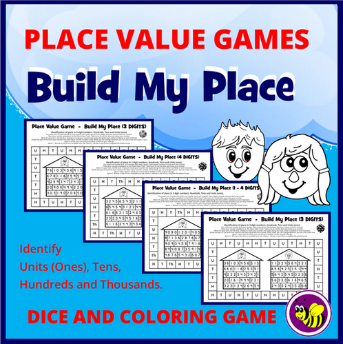 Build My Place: Place Value Game - 3 & 4 Digits | J Bee
