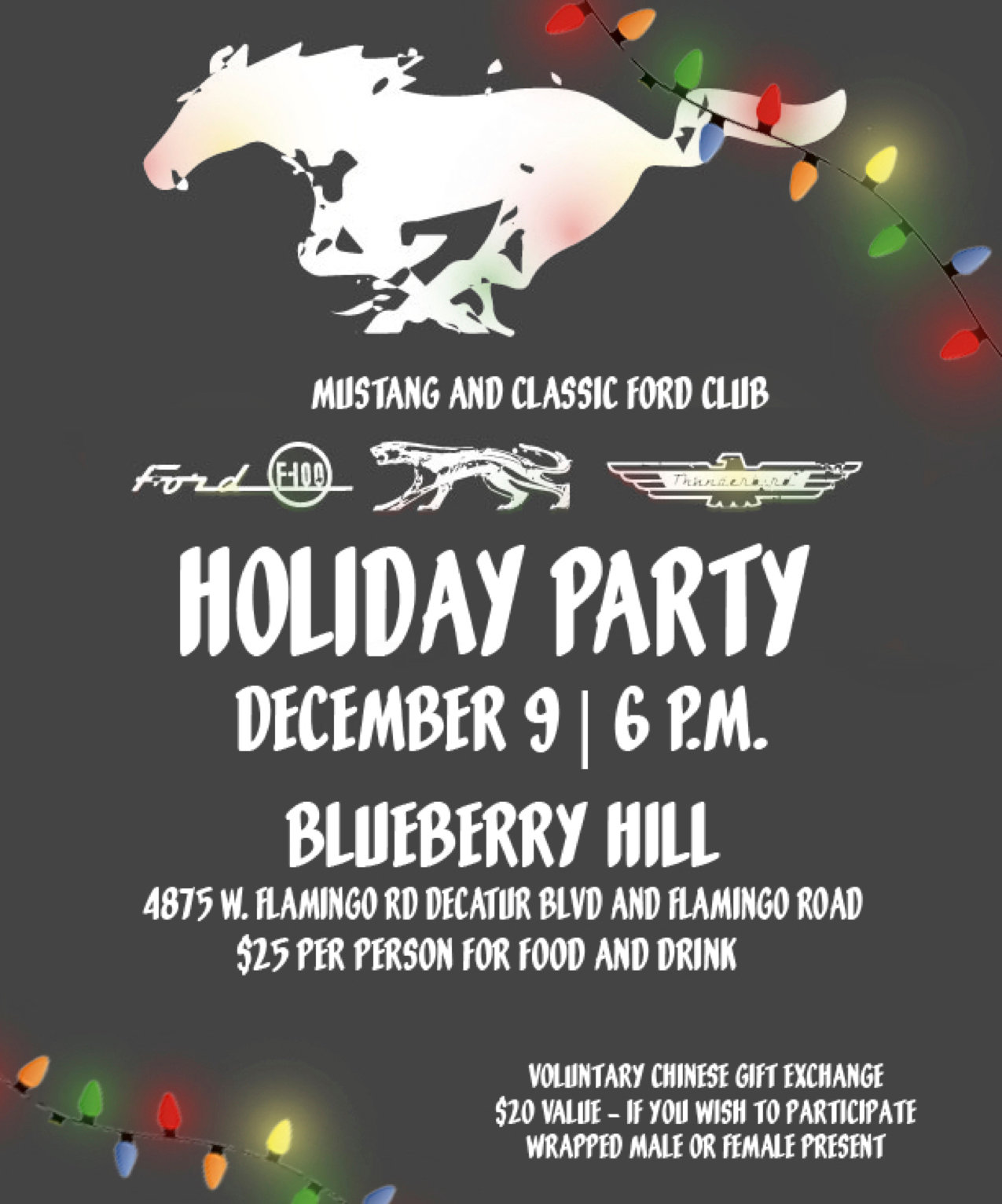 Mustang and Classic Ford Club Holiday Party | Mustang And Classic