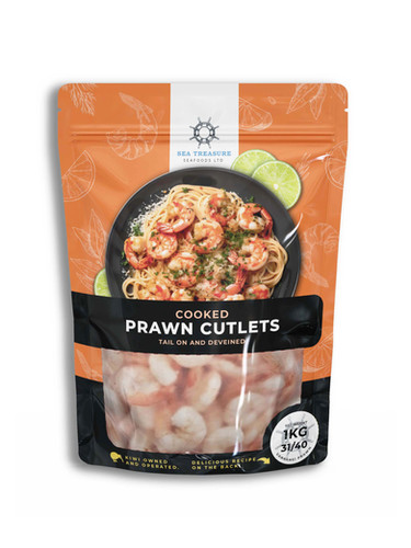 Prawn Cutlet Cooked 31/40 - 10 x 1kg | Sea Treasure Seafood