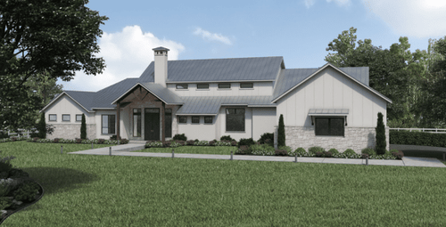 TRANSITIONAL FARMHOUSE WITH GAMEROOM PLAN | BE Schaefer Homes