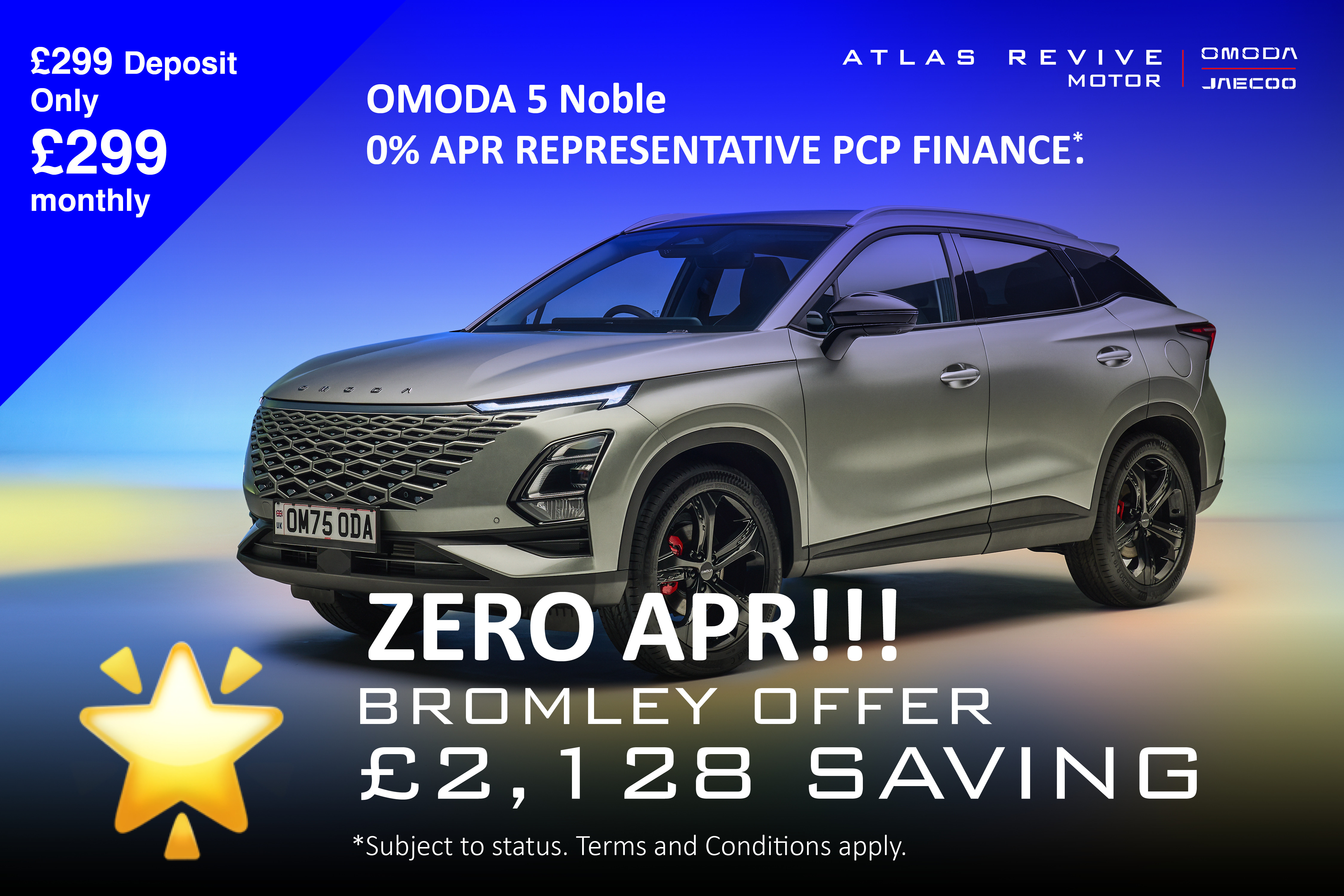 OMODA 5 Noble | 0% APR | £1,314 BIG BROMLEY EXCLUSIVE SAVING | Just £ ...