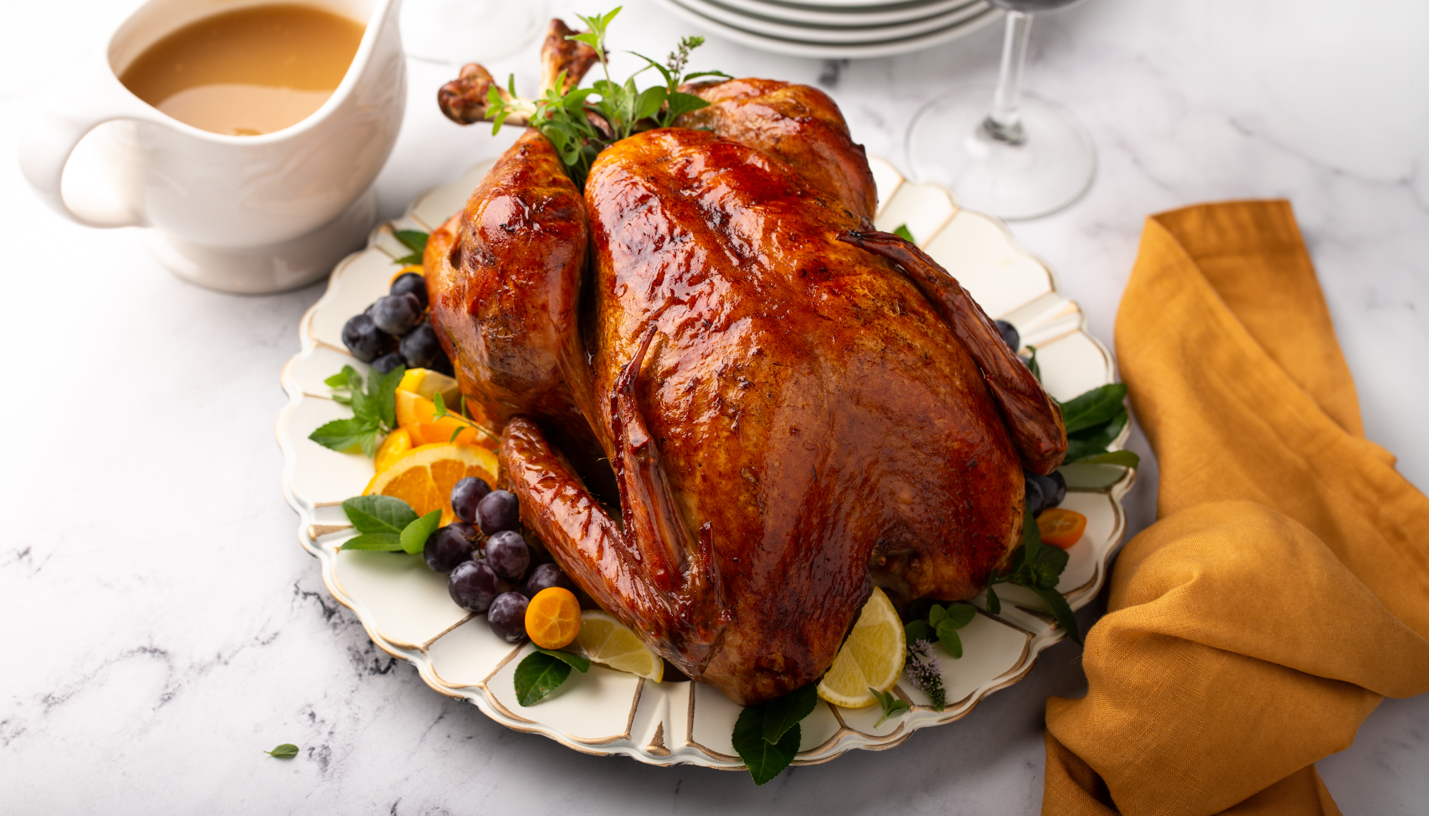 Glazed Turkey with Maple Gravy