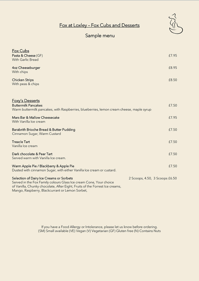 Main Menu | Fox at Loxley