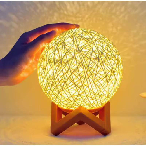 OCTOPUS LED Rattan Ball Table Lamp * R1 | OCTOPUS ENTERPRISE