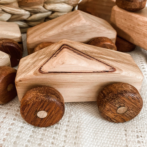 Wooden Race Car (Single-Natural) | Once a Tree