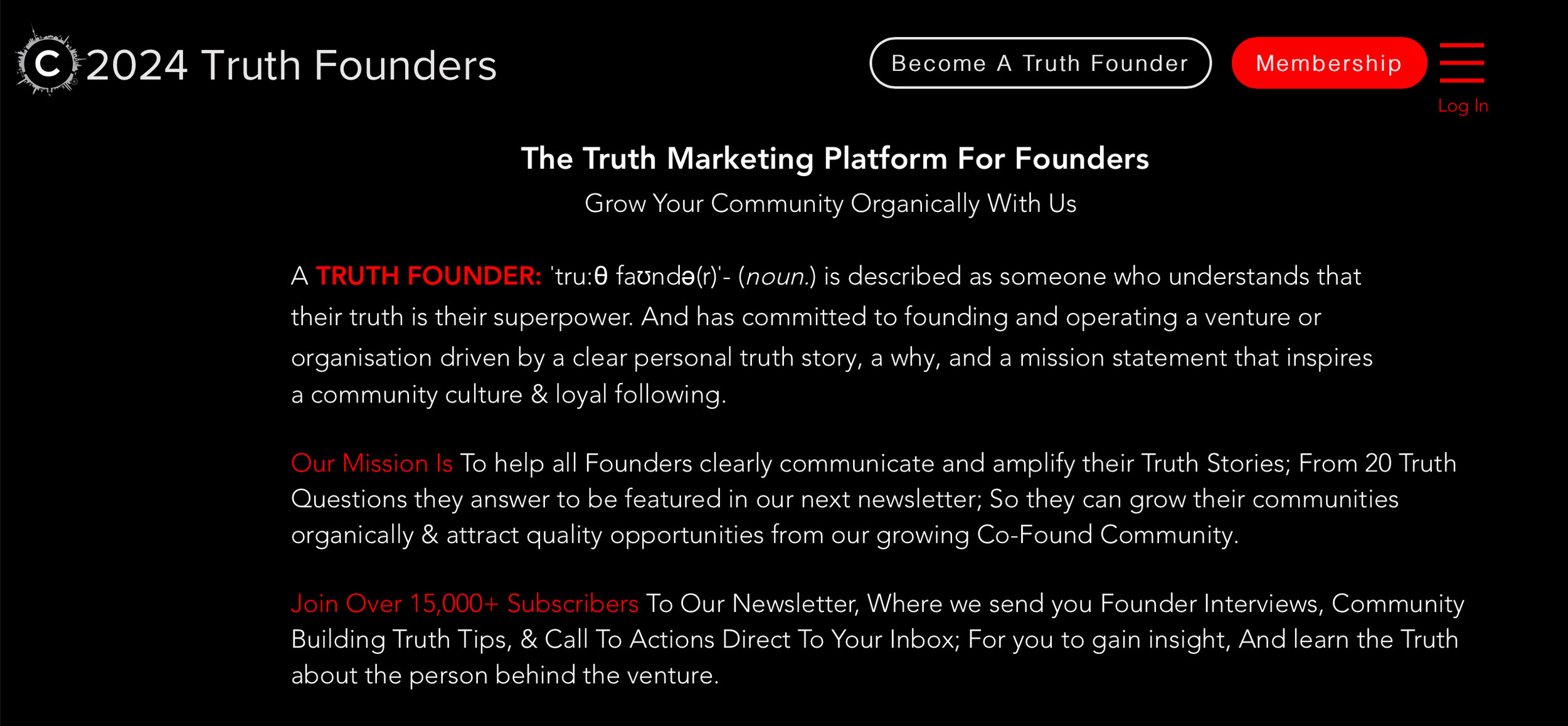Truth Founders I Subscribe Now!