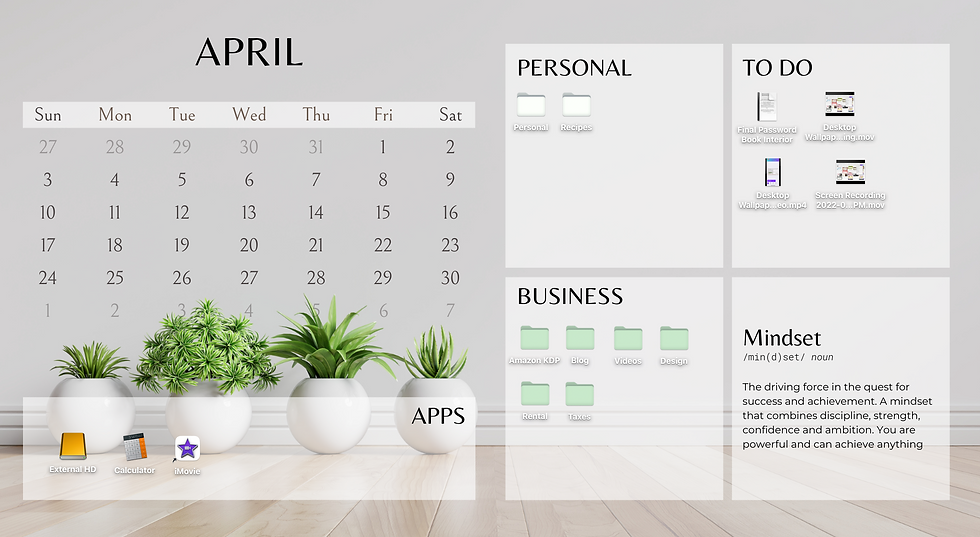 Organization Hack: Desktop Wallpaper Organizer Created in Canva