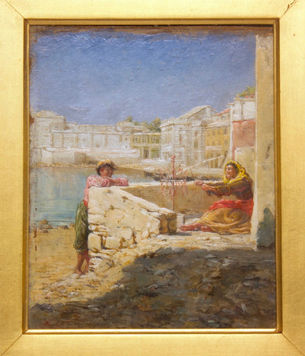 Gossips, A Venetian Scene - Francis William Topham | Austin Galleries