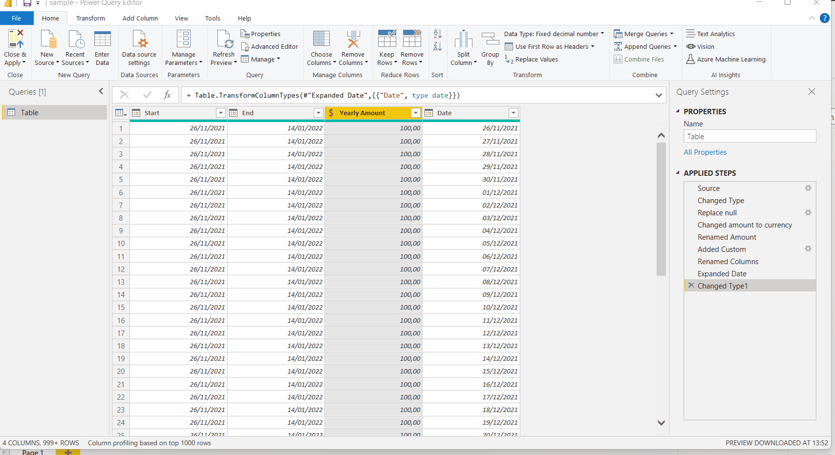 Allocating Amounts Using Lists In Power Query