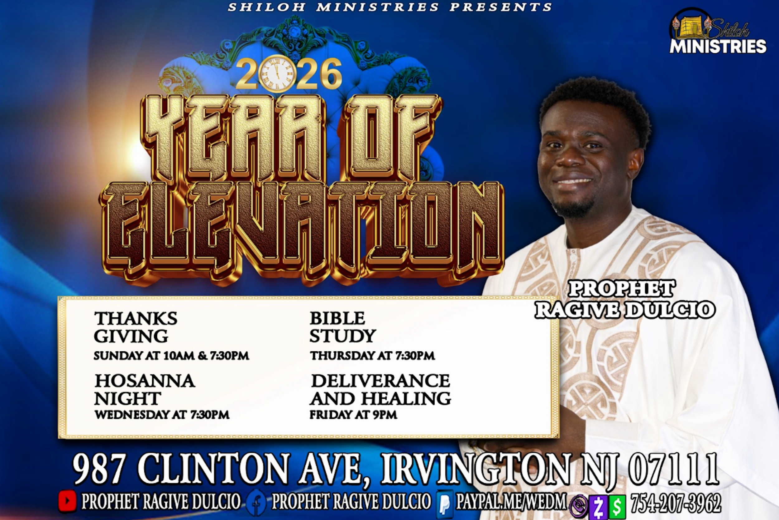 Prophet Ragive Dulcio Ministries | Prophetic Ministry | Irvington, NJ, USA
