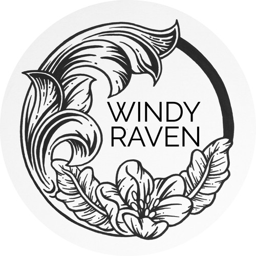 Western Floral Round Sticker | Windy Raven