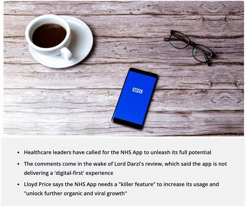 Nelson Advisors interviewed by Digital Health for their 'NHS App to ...