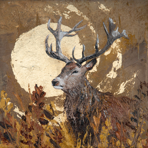 Moonlight Stag (Print) | charlottestrawbridge