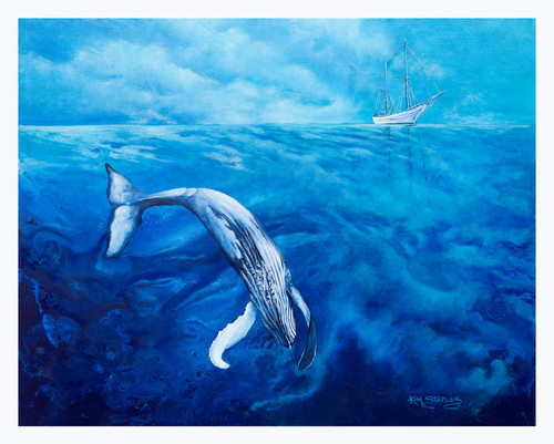 Humpback Playtime | Kim Staples Art | Print and Greeting Cards | Whale ...