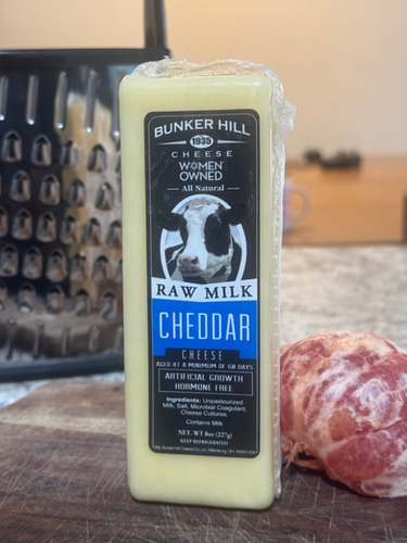 Raw Cheddar Cheese (8 oz) | Local Meat Club | Raw Milk Club