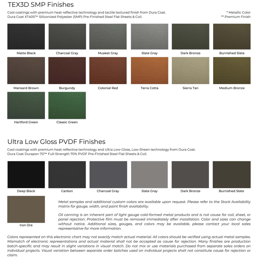 Metal Siding Color Options | EZ Exteriors LLC