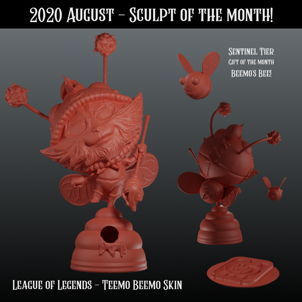 August 2020 - Sculpt of the month! League of Legends - Teemo, Beemo Skin!
