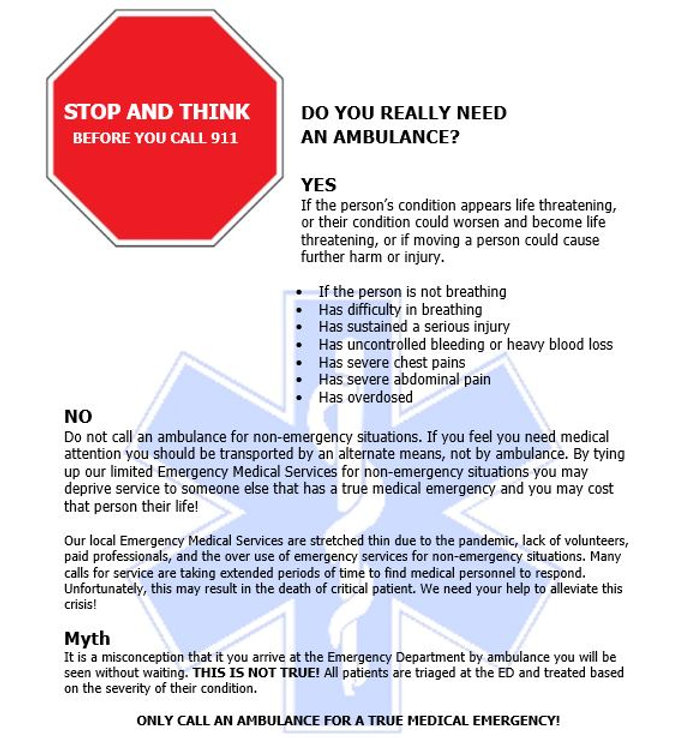 Stop & Think Before You Call