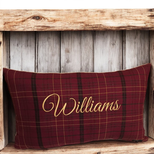 Williams Embroidered Welsh Clan Tartan Personalised Cushions | Moose & Co.