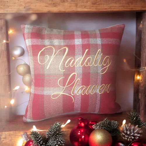Balmoral check Christmas Cushion | Moose & Co.