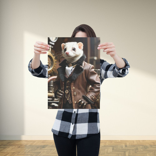 Steampunk poster with Ferret | Moose & Co.