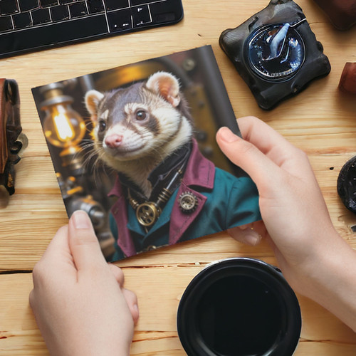 Steampunk Ferret Card | Moose & Co.
