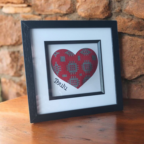 Teulu Welsh Tapestry Heart Photo frames | Moose & Co.