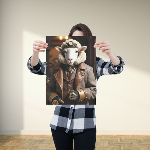 Steampunk poster with Sheep | Moose & Co.