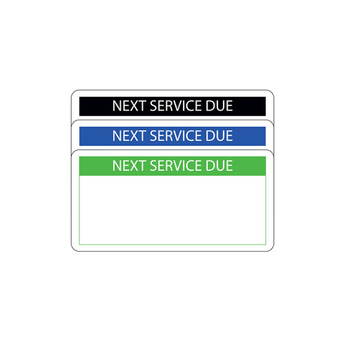 Next Service Due Labels – Vehicle & Equipment Reminder Stickers ...