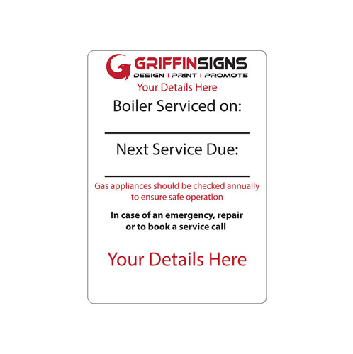 Boiler Service Labels – Gas & Heating Engineer Stickers