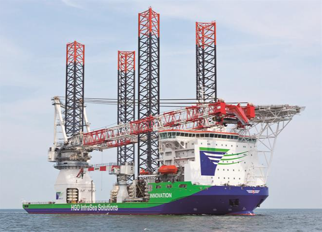 How are offshore wind turbines installed?