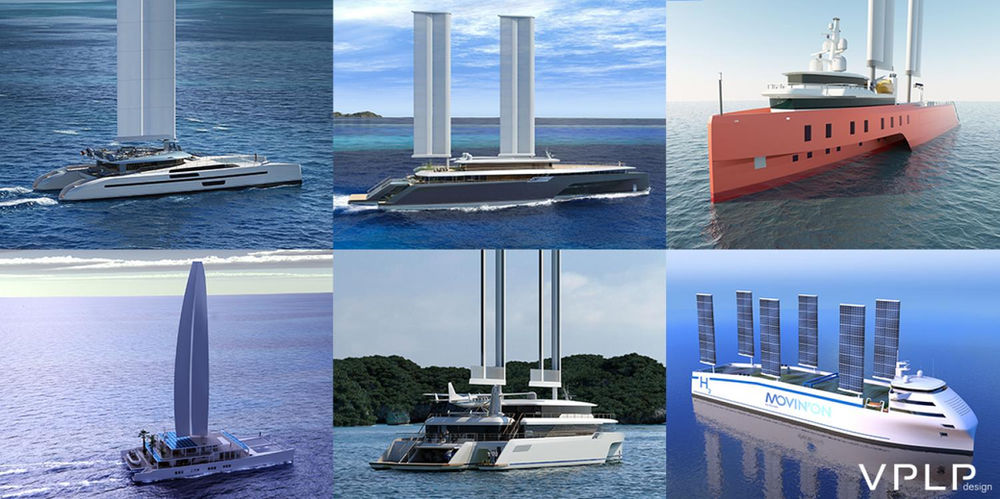 How does wind propulsion work on ships?