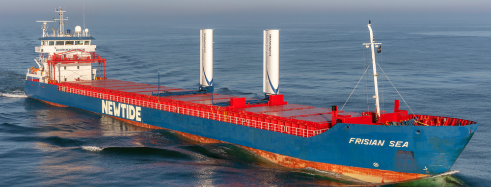 How does wind propulsion work on ships?