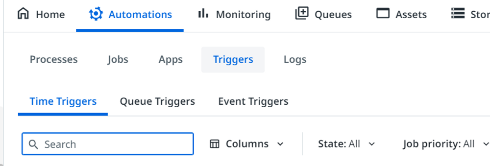 Triggers in UiPath Orchestrator