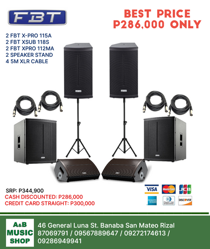 FBT XPro 115A Powered Speaker Bundle | A&B Music Shop