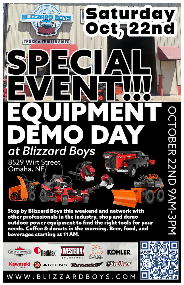 Demo Day Special Event at Blizzard Boys on 10/22/22 from 9AM-3PM